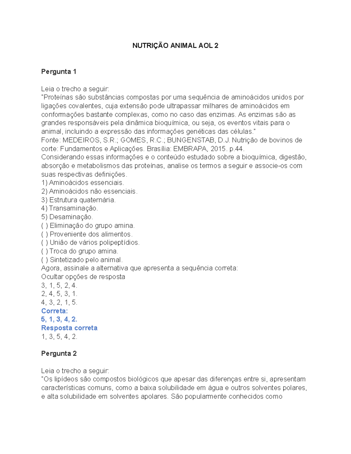 AOL 2 Nutrição Animal - AOL 2 corrigida - NUTRIÇÃO ANIMAL AOL 2 ...