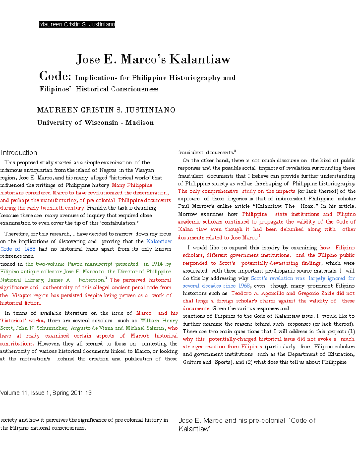 Justiniano- Kalantiaw Code- EXP 2011 - Maureen Cristin S. Justiniano ...