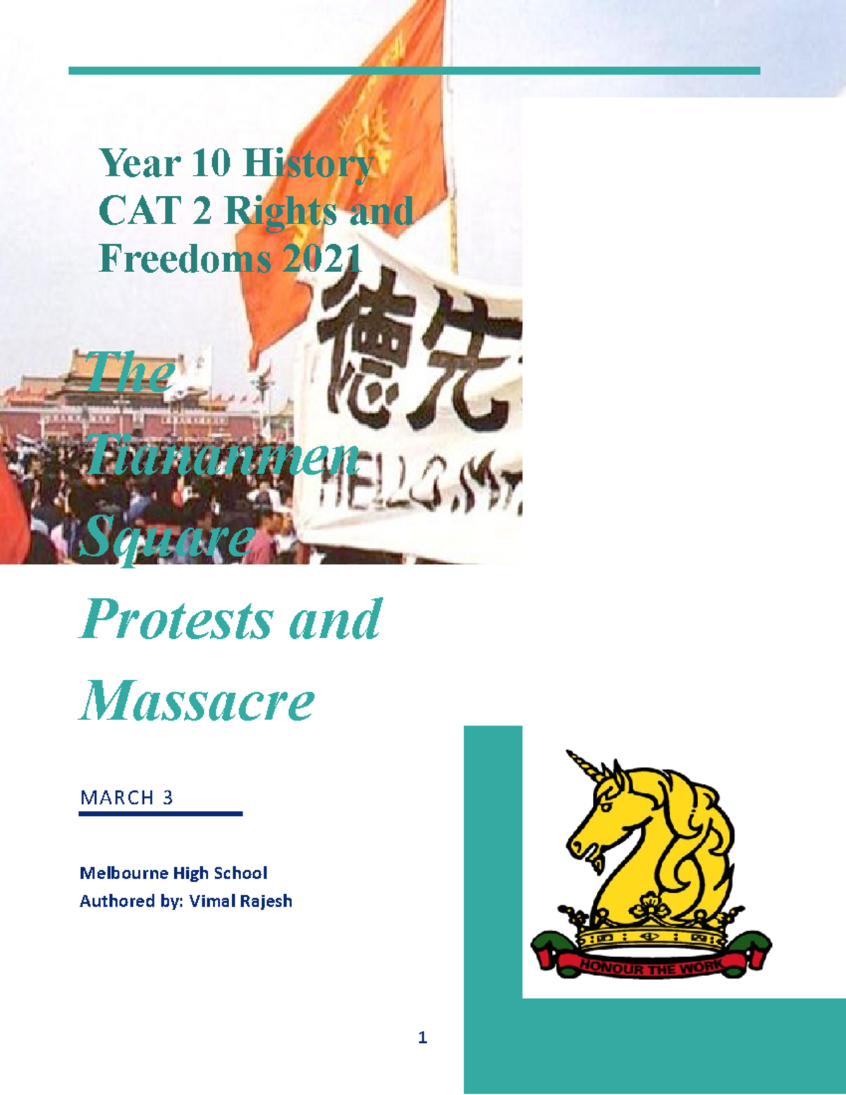 Year 10 History CAT 2 Rights and Freedoms 2021 - Year 10 History CAT 2 ...