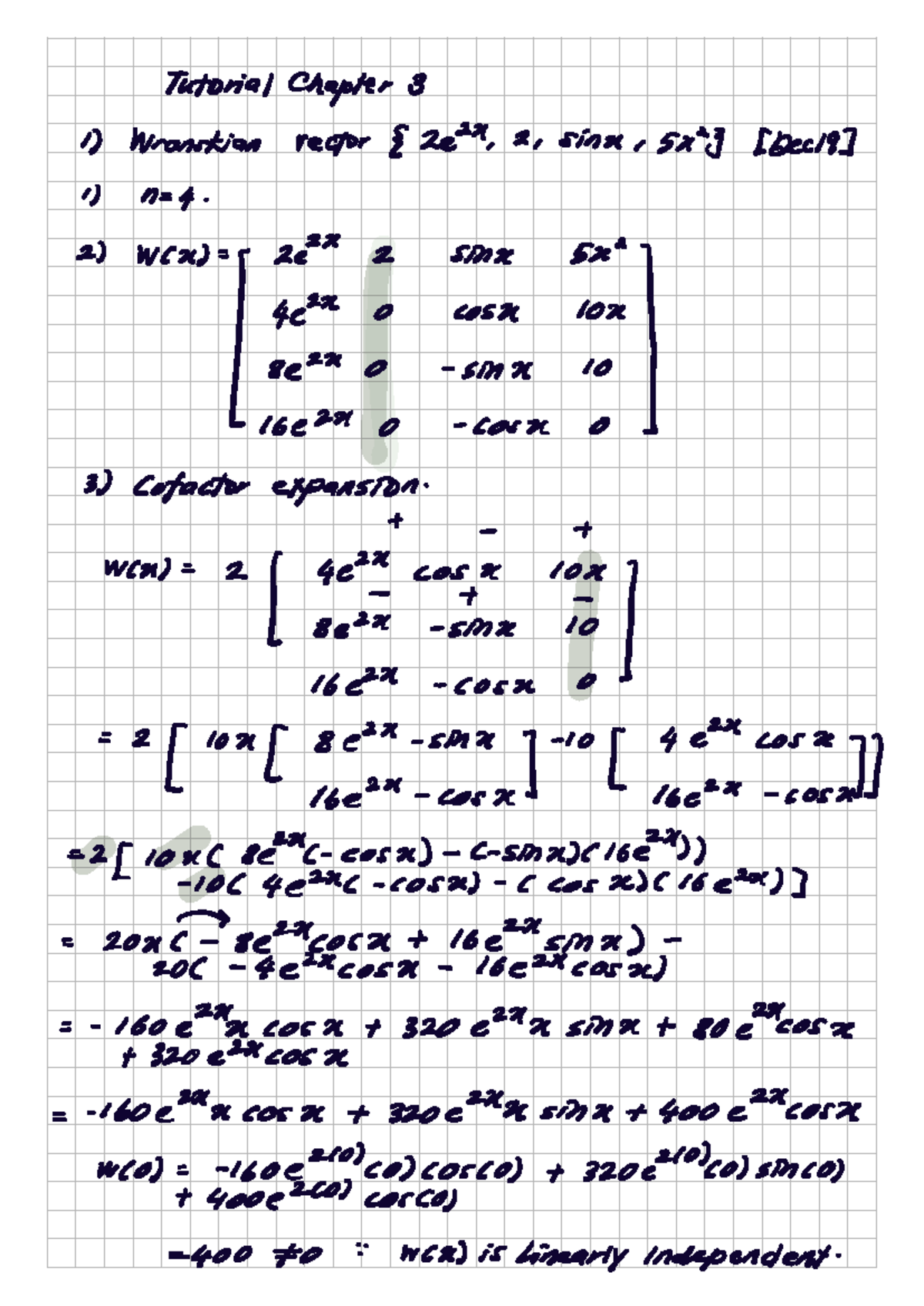 UITM MAT523 Toturial Chapter 3 - Linear algebra ii - Studocu