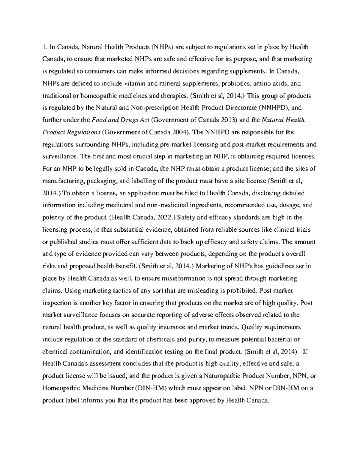 Pharm- Research Study on Tumeric - In Canada, Natural Health Products ...