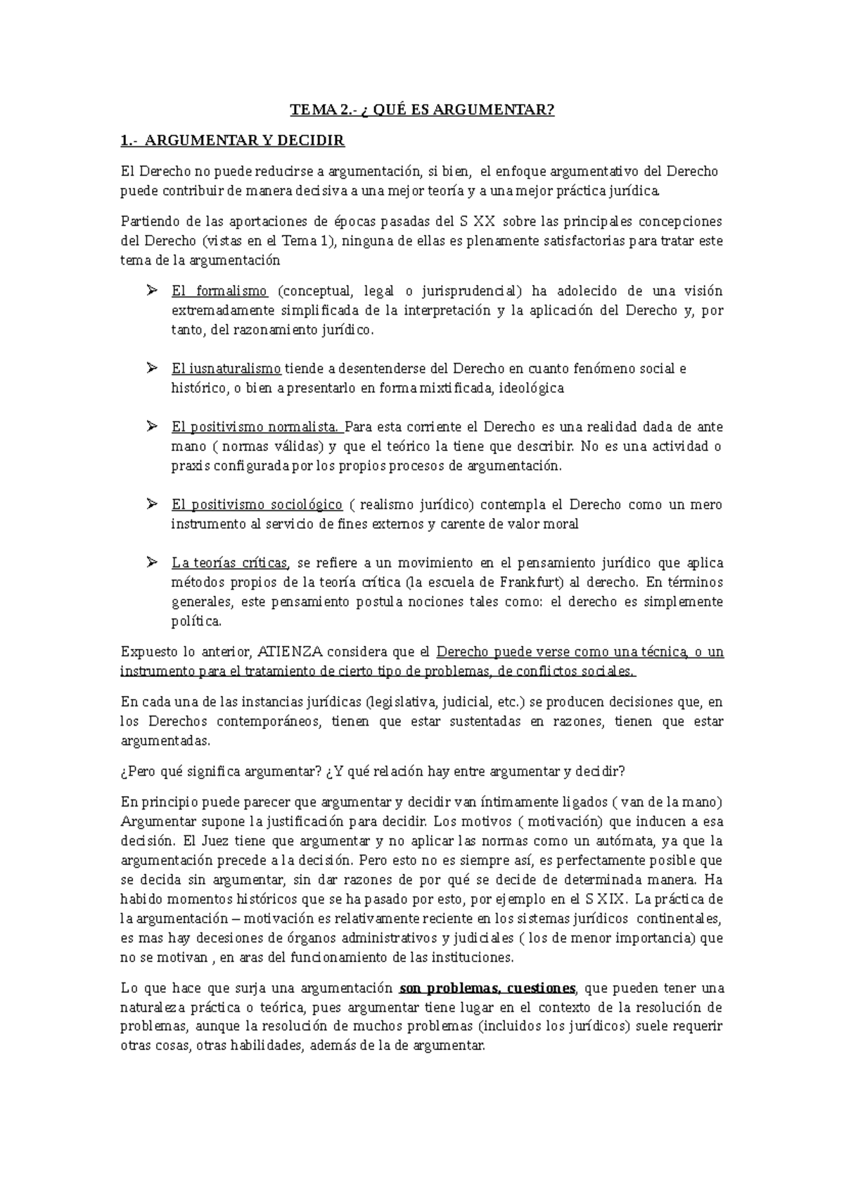 TEMA 2 .- Qué es argumentar - TEMA 2.- ¿ QUÉ ES ARGUMENTAR? 1 ...