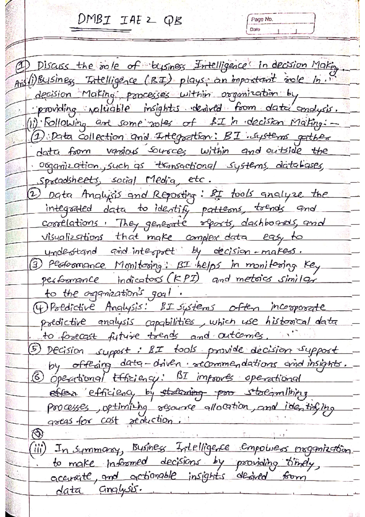 DMBI Question Bank Solutions - Bachelor of Engineering in Information ...