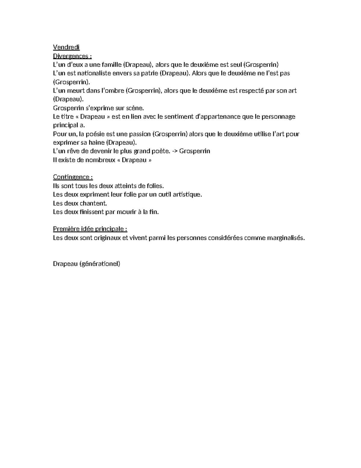 Exercice - À faire à la maison… - Vendredi Divergences : L’un d’eux a ...