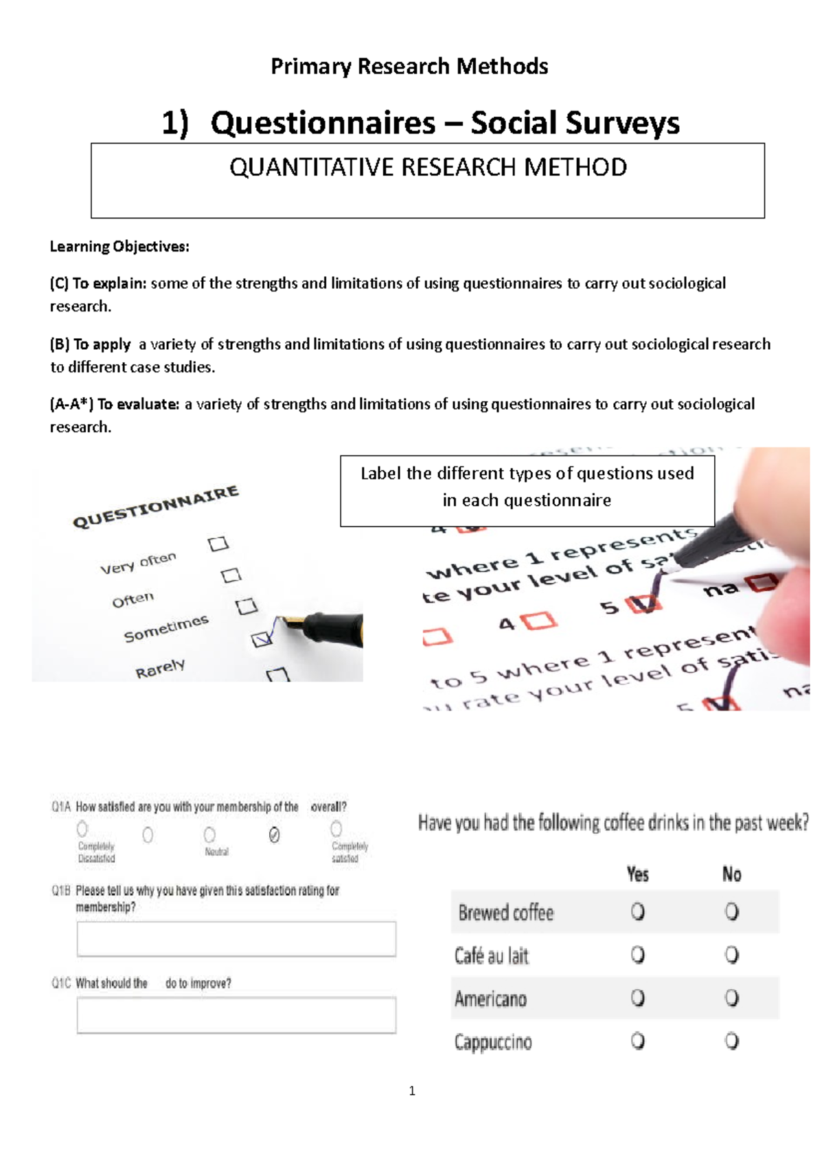 Questionnaires booklet HMA 2022 - Primary Research Methods 1 ...