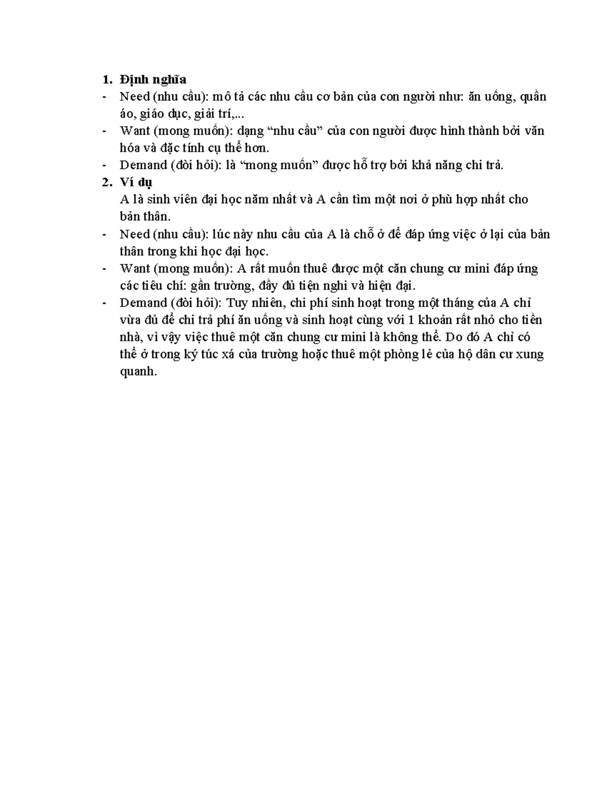Định nghĩa - klkh - Định nghĩa Need (nhu cầu): mô tả các nhu cầu cơ bản ...
