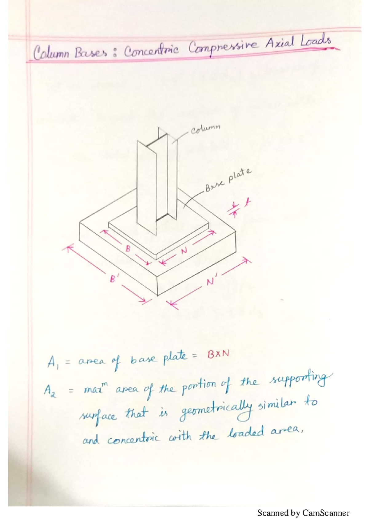 Base Plate Design - Engineering mechanics - Column Bases : Concentric ...