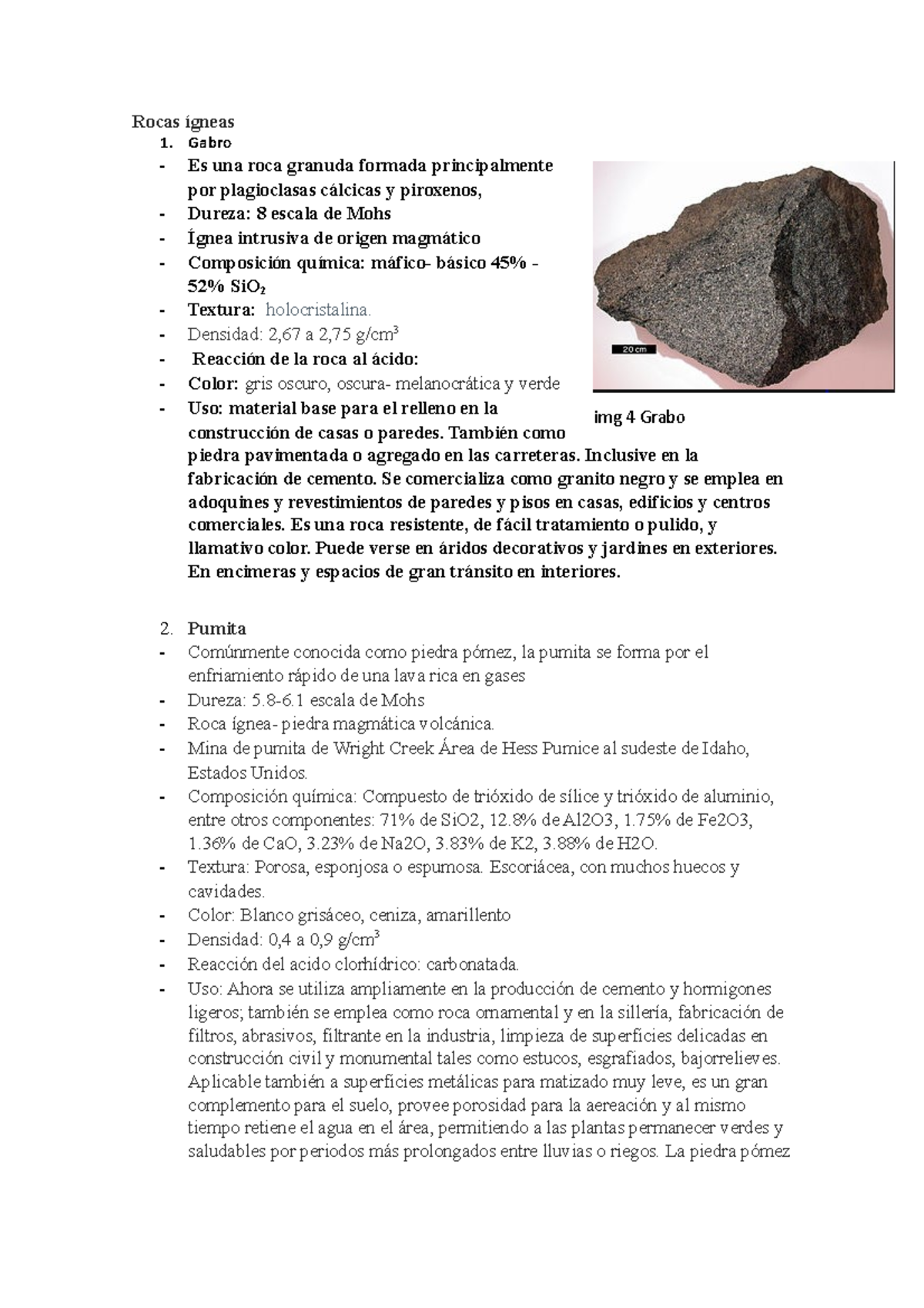 Rocas - Grade: 14 - Rocas ígneas 1. Gabro - Es una roca granuda formada ...