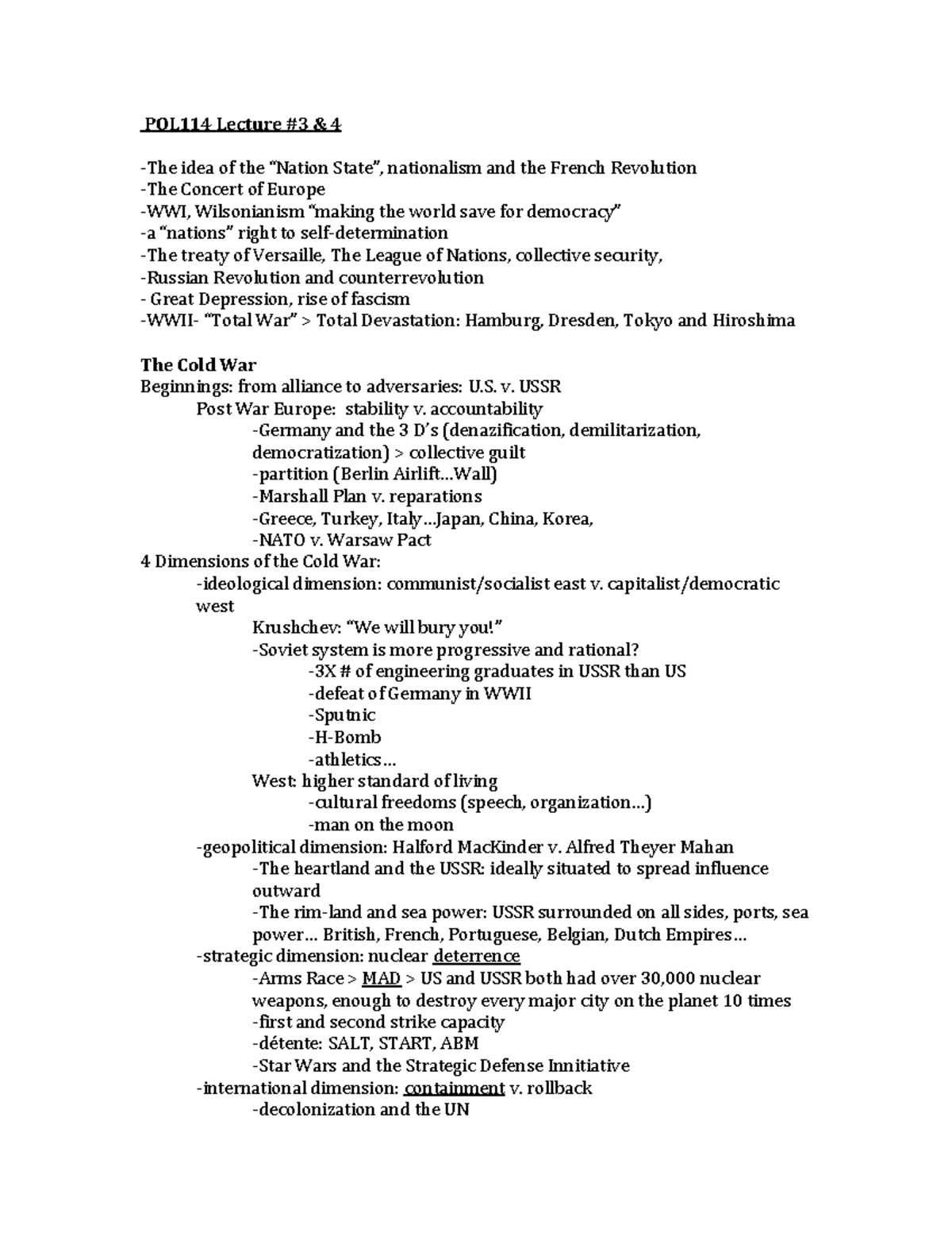 POL114+Lecture+%233+%264 - POL114 Lecture #3 & 4 The idea of the ...