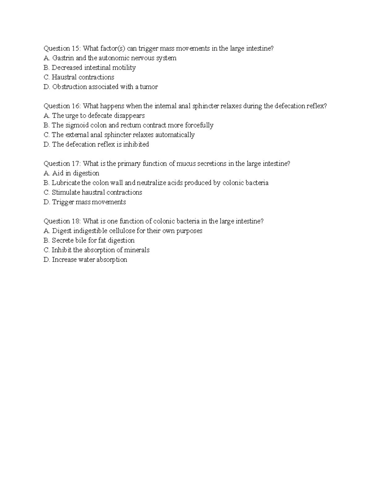 L INT 4 - Practice - Question 15: What factor(s) can trigger mass movements in the large ...