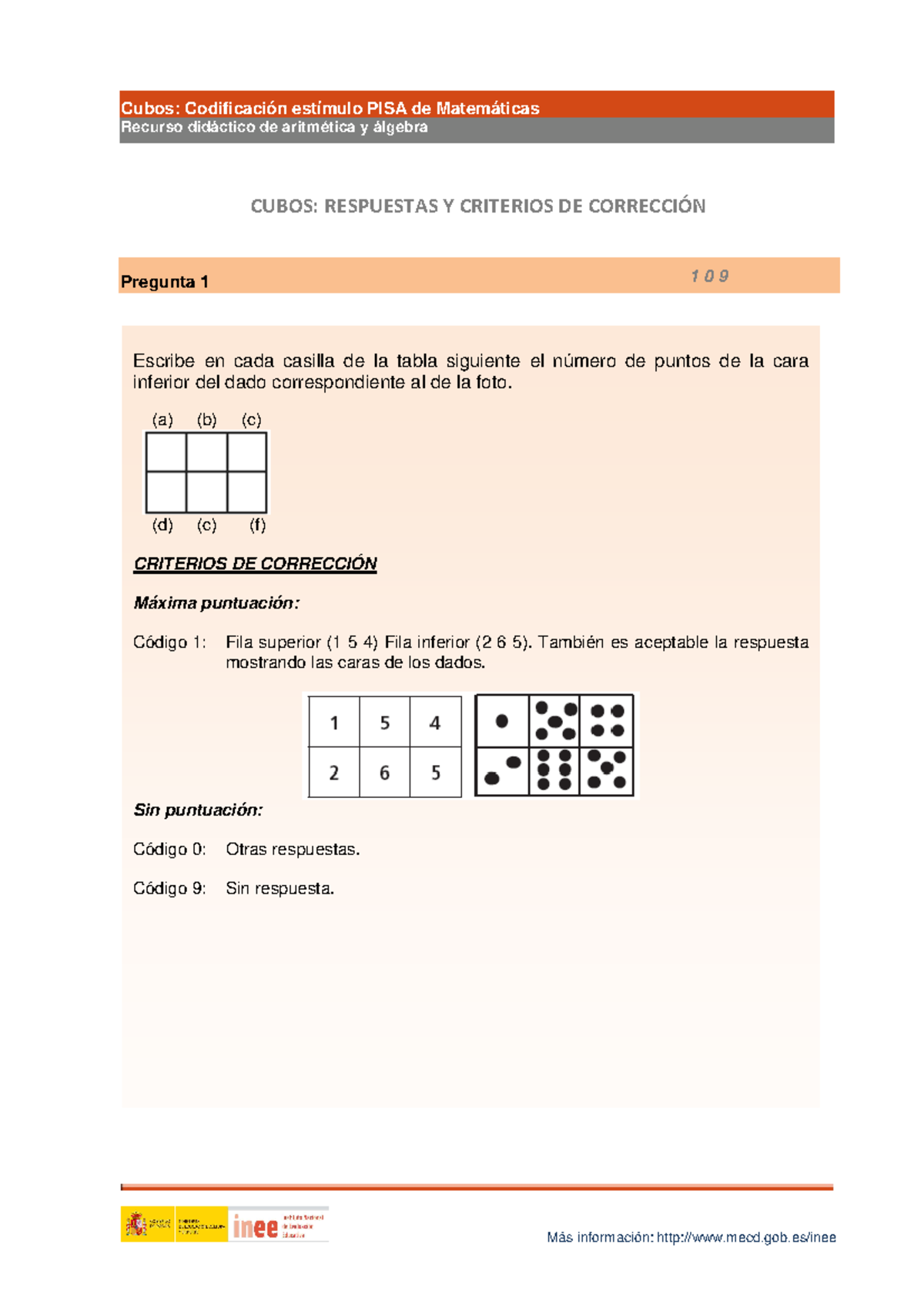 Mate1 - matematica basica - Más información: mecd.gob/inee CUBOS ...