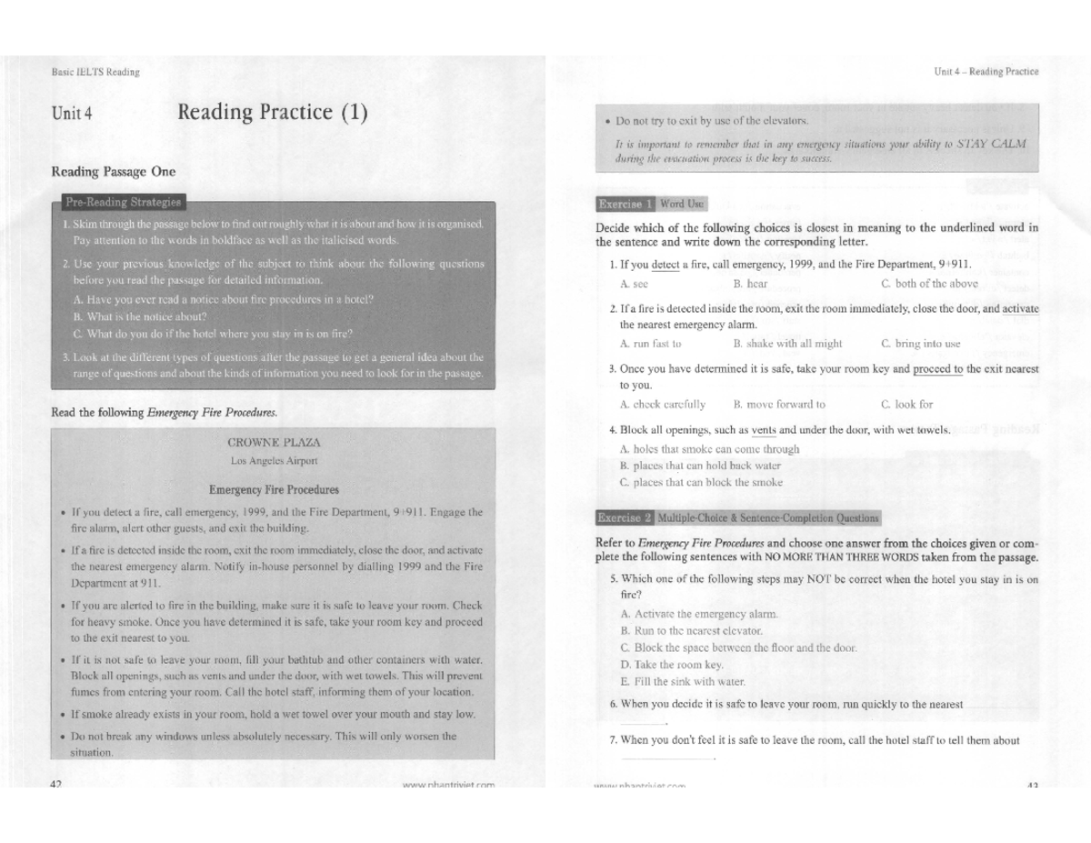 Reading Practice 1 - kjịhf - Basic IEL TS Reading Unit4 Reading Practice (1) Reading Passage One ...