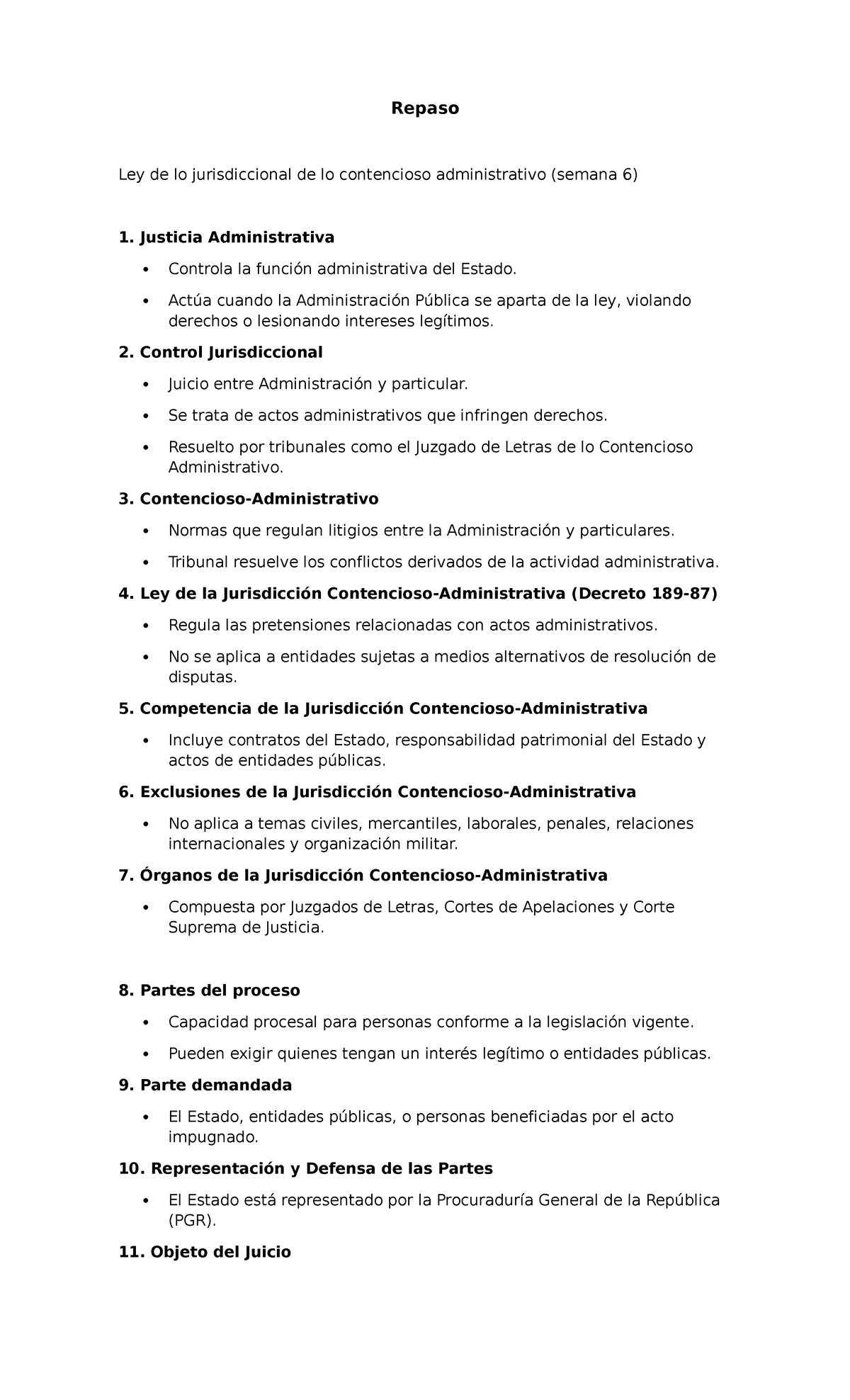 Repaso 2 - 1888888 - Repaso Ley de lo jurisdiccional de lo contencioso ...