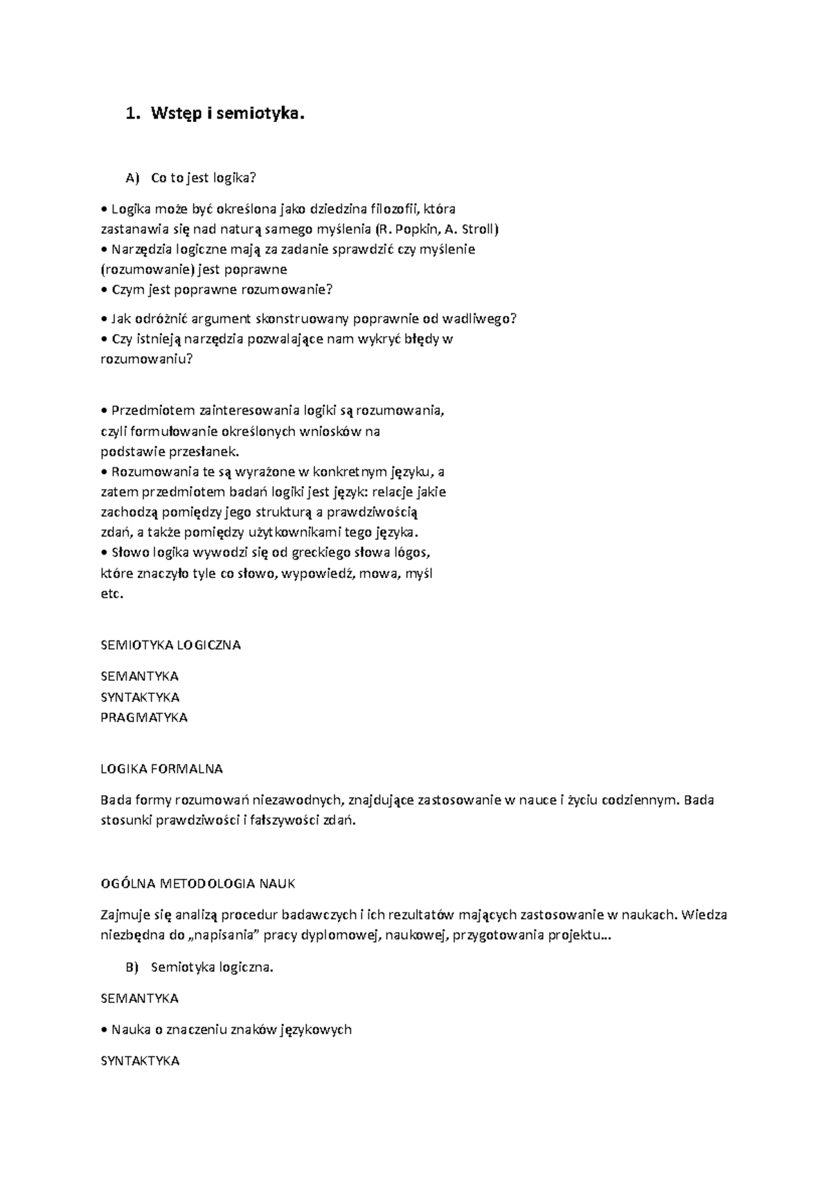 Wstęp i semiotyka - Prezentacja przedstawiona na wykładzie. - 1. Wstęp ...