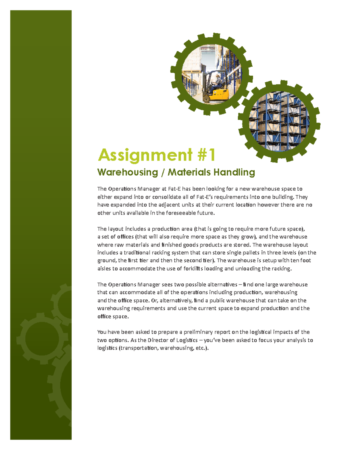 Logistics Processes - Business Case Assignment 1 - Assignment ...