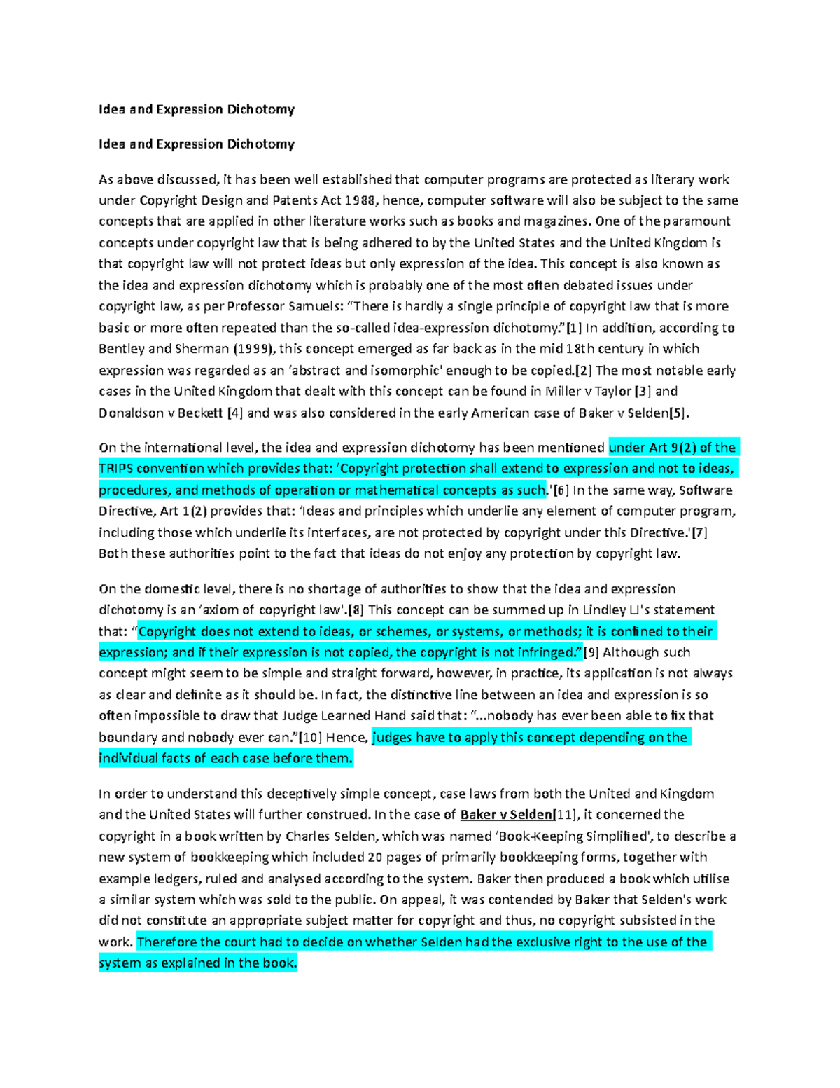 Idea and expression dichotomy - Idea and Expression Dichotomy Idea and ...