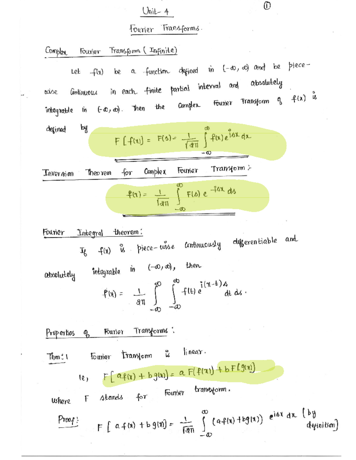 Math unit4 edited - Math unit 4 written notes - transform and boundary ...