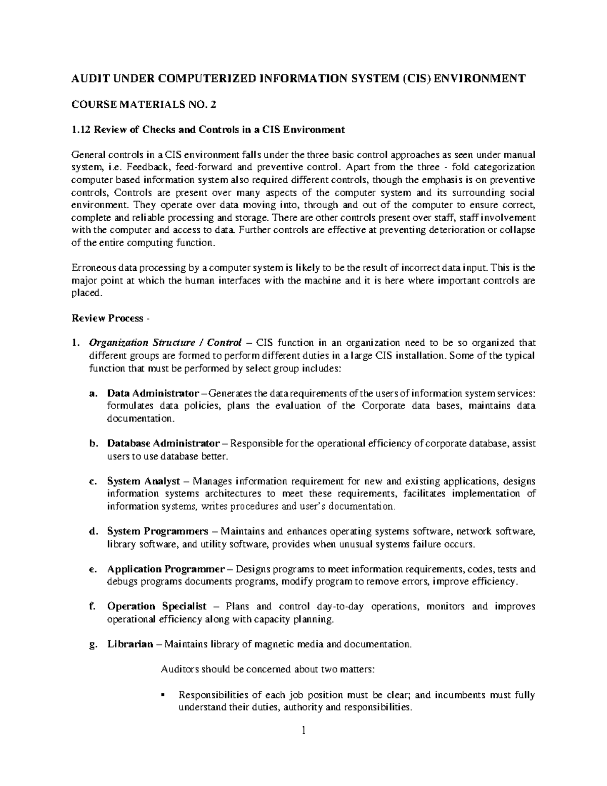 Materials-on-Audit-in-CIS- Course- Materials-NO-2 pdf - AUDIT UNDER COMPUTERIZED INFORMATION ...