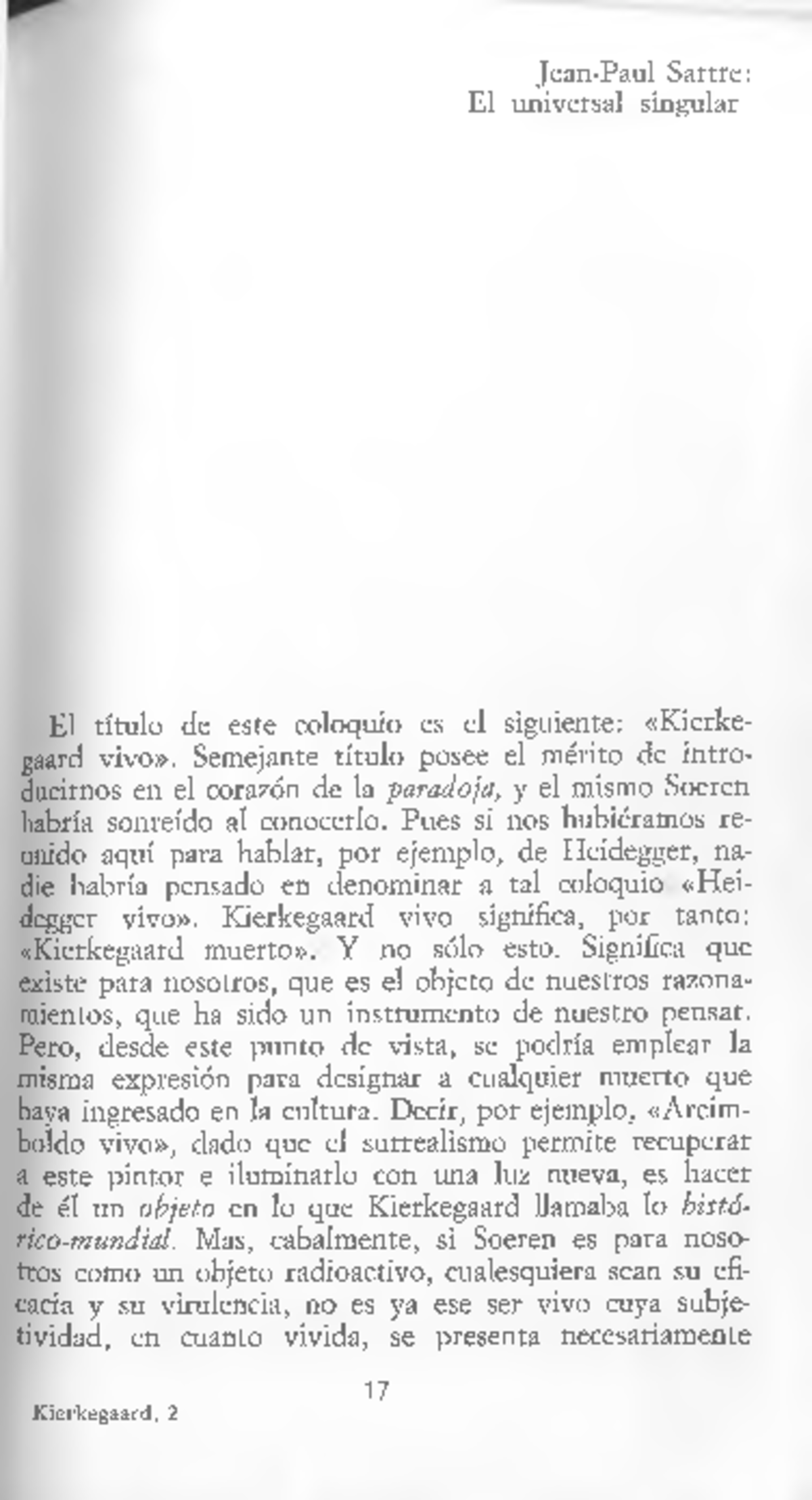 Jean- Paul Sartre - El universal singular - Jean - P au l Sar t r e: E ...