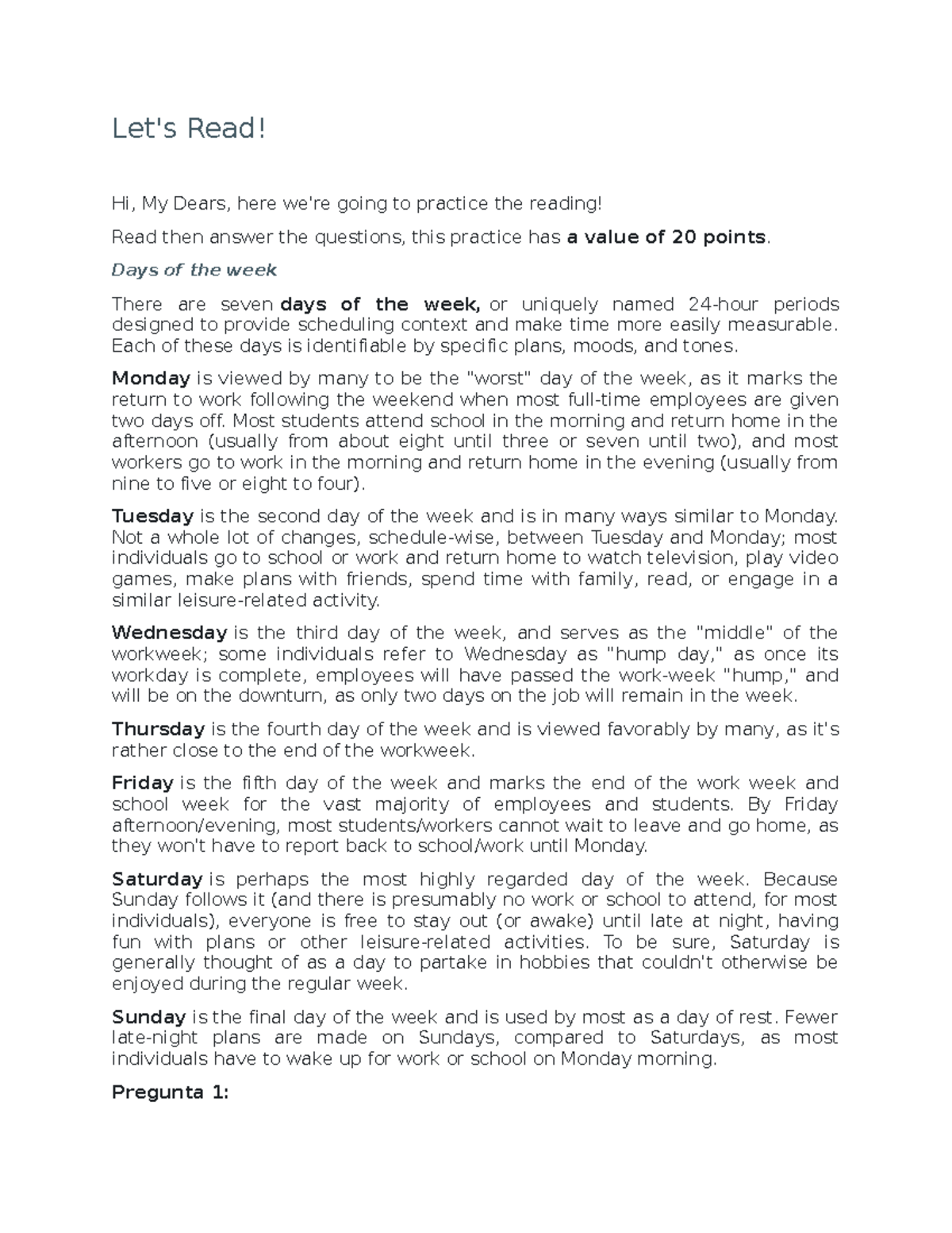 Lets Read2 - sda - Let's Read! Hi, My Dears, here we're going to ...