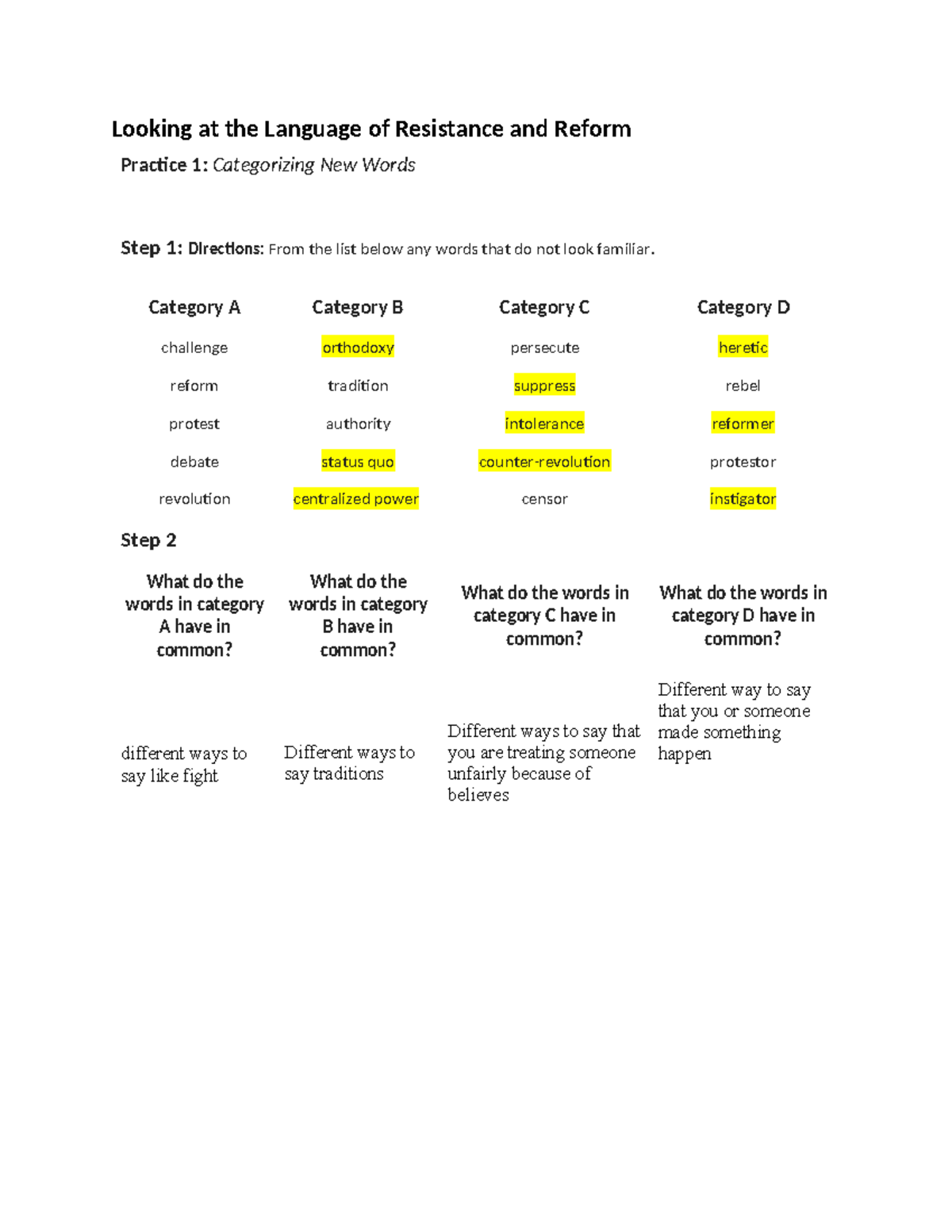 Warm-up 12-13 - warm up hadlock 12-13 - Looking at the Language of ...