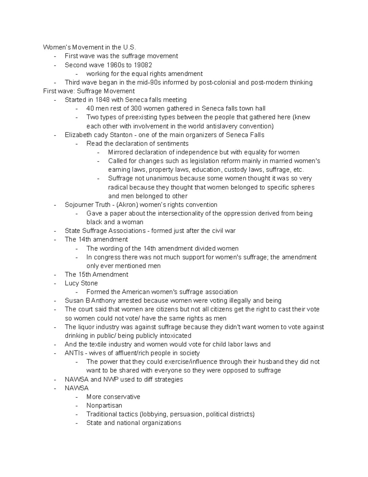 Historical Movement of Women's Suffrage - Women’s Movement in the U ...