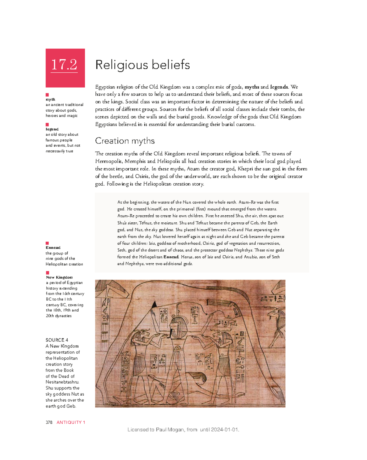 Old Kingdom Religious Beliefs - 378 ANTIQUITY 1 Religious beliefs Egyptian religion of the Old ...