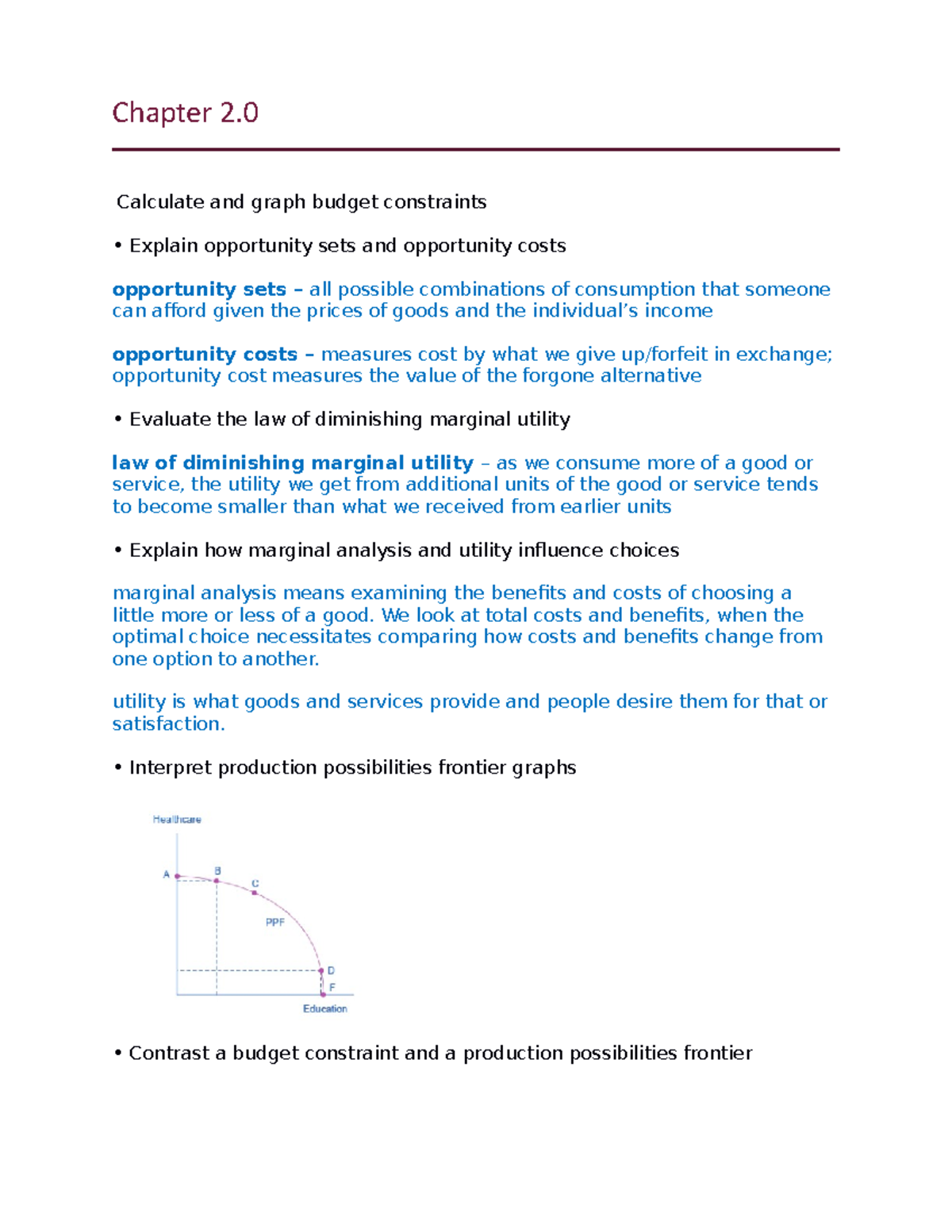 Chap 2 - Chapter 2 - Chapter 2 Calculate and graph budget constraints ...