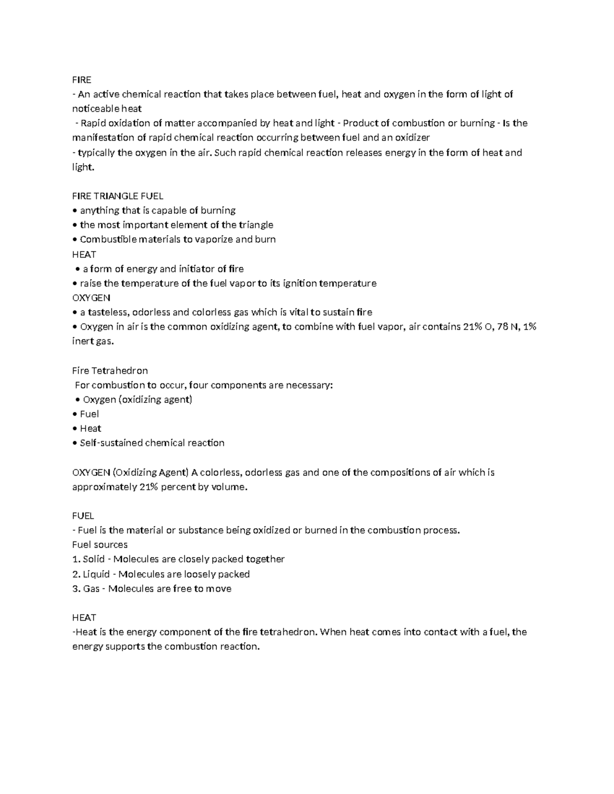 Arson - nothing - FIRE An active chemical reaction that takes place ...