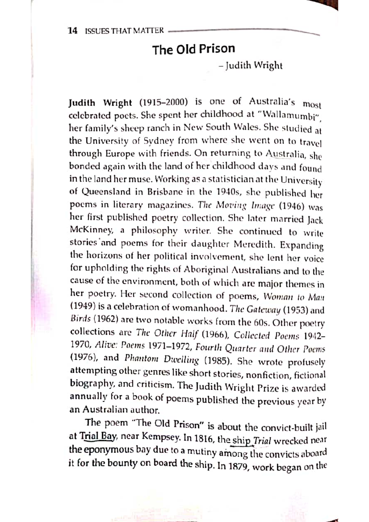 The old prison issues that matter - Issues That Matter - Studocu