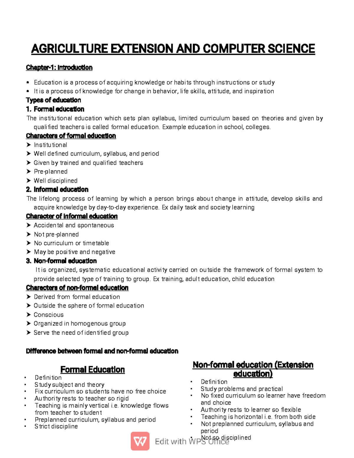 Agriculture Extension Note - AGRICULTURE EXTENSION AND COMPUTER SCIENCE ...