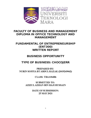 ENT300 CASE Study pika - GUD LUCK - FUNDAMENTAL OF ENTREPRENEURSHIP ...