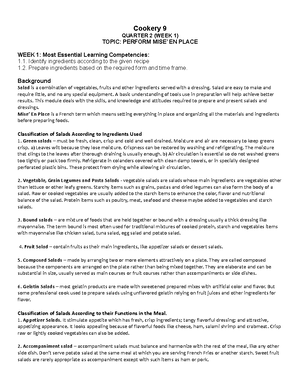 Q3-BPP-Module 1 - module - TVL-HE BREAD AND PASTRY PRODUCTION NC II QUARTER 3 – MODULE 1 PREPARE ...