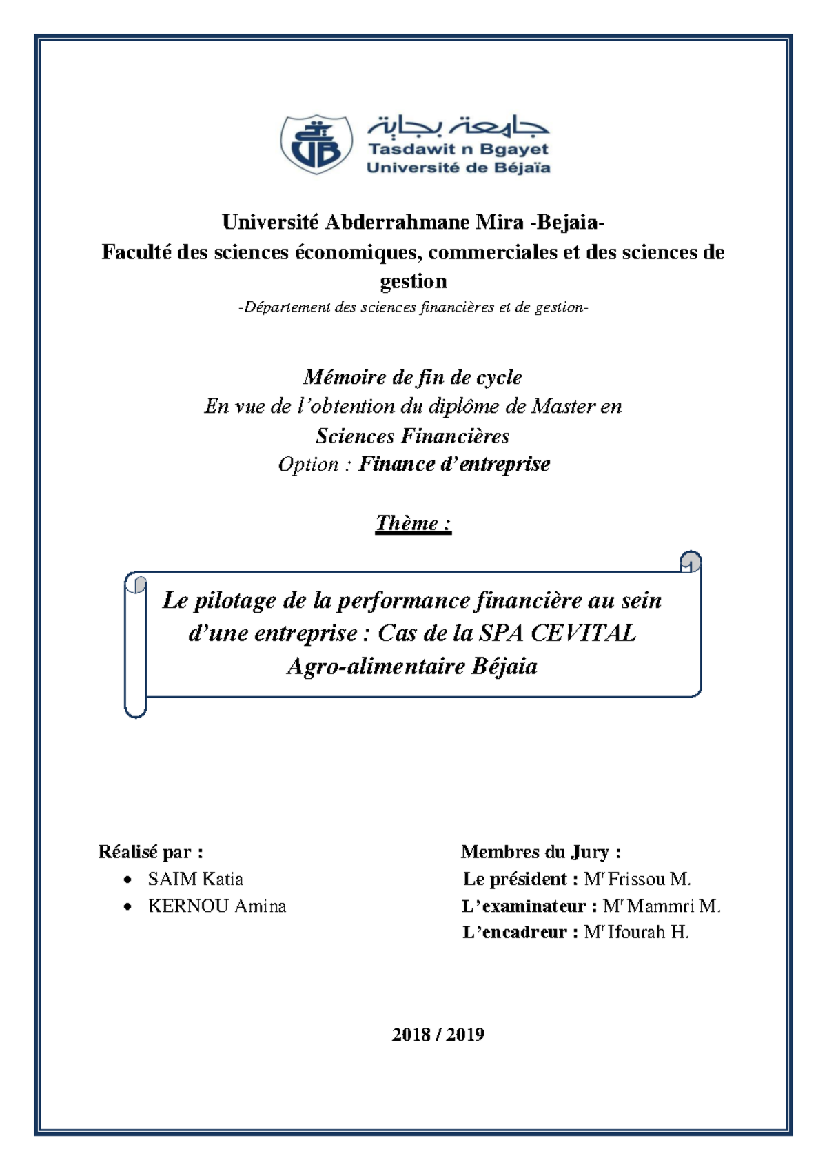 Le pilotage de la performance financière au sein d'une entreprise ...
