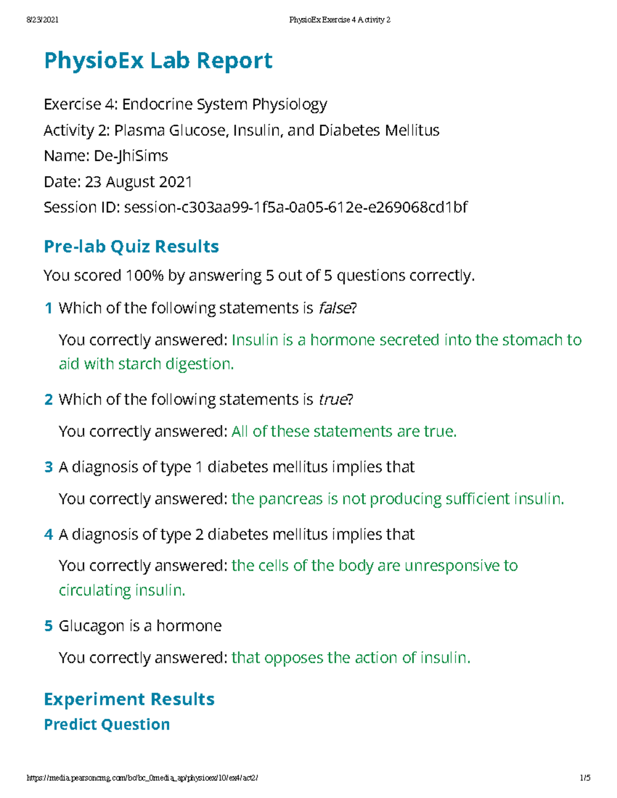Physio Ex Exercise 4 Activity 2 - PhysioEx Lab Report Exercise 4 ...
