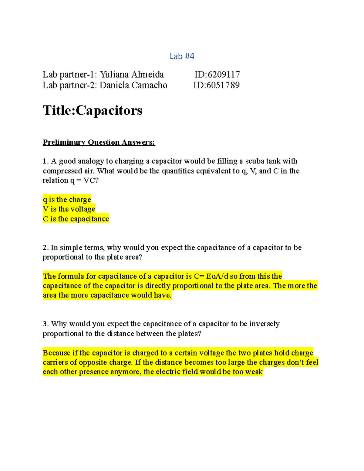 Lab 4 - Lab Lab partner-1: Yuliana Almeida ID: Lab partner-2: Daniela ...