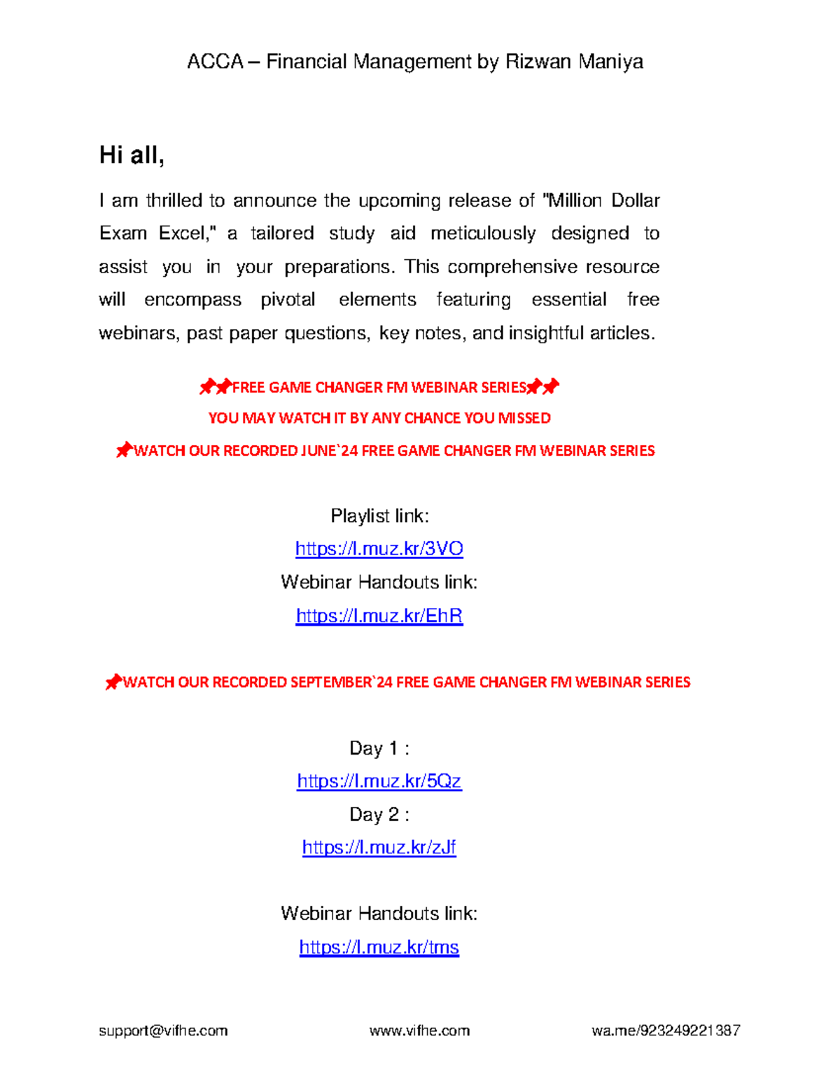 Million Dollar Exam Success Questions FM Sep 24 - Hi all, I am thrilled ...