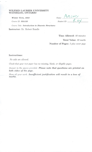 Number And Sets-01 - Winter 2024 - WLU MA120 - Introduction to discrete ...