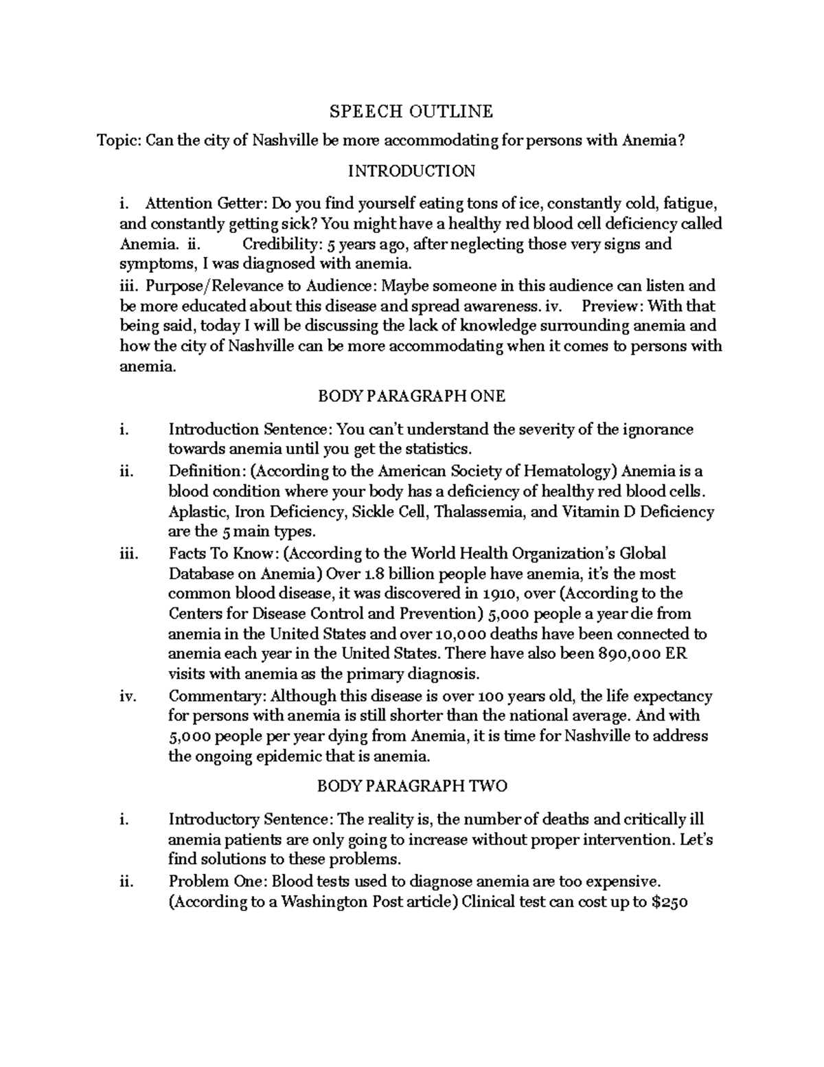 Persuasive, Argumentative, Research Speech and Essay Outline - SPEECH ...