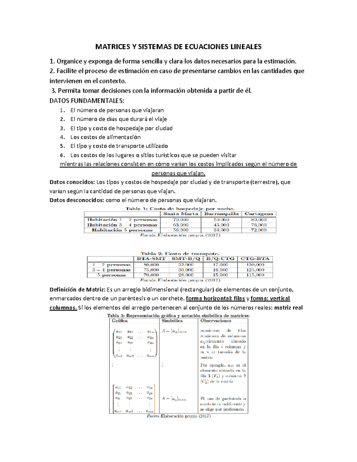 Matrices Y Sistemas DE Ecuaciones Lineales - MATRICES Y SISTEMAS DE ...