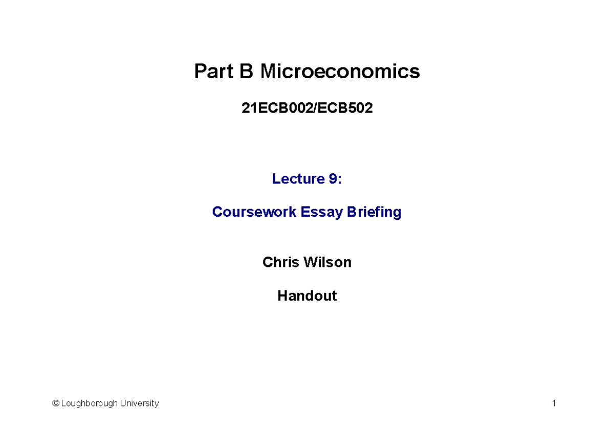 L9CWork Essay Briefing H Micro Essay Instructions - Part B ...