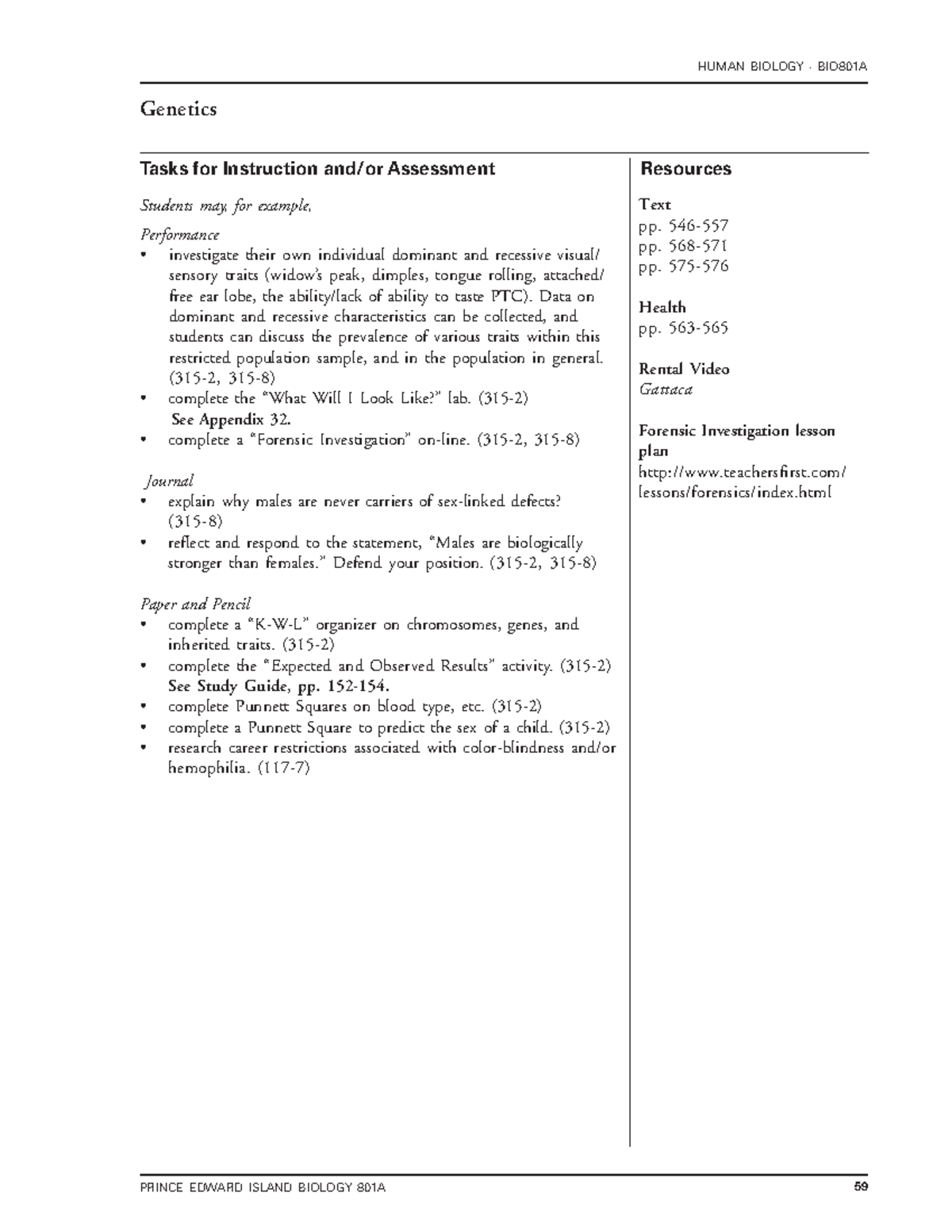 Eelc bio801a-33 - Summaries - Tasks for Instruction and/or Assessment ...