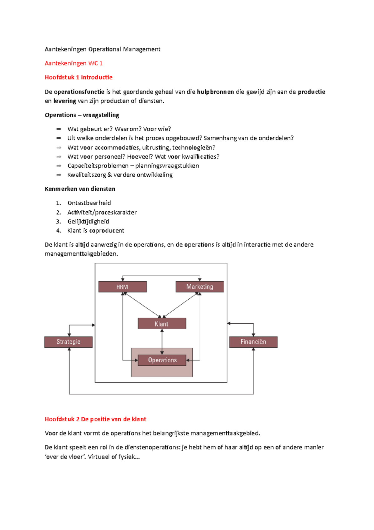 Samenvatting Operationeel Management - Aantekeningen Operational ...