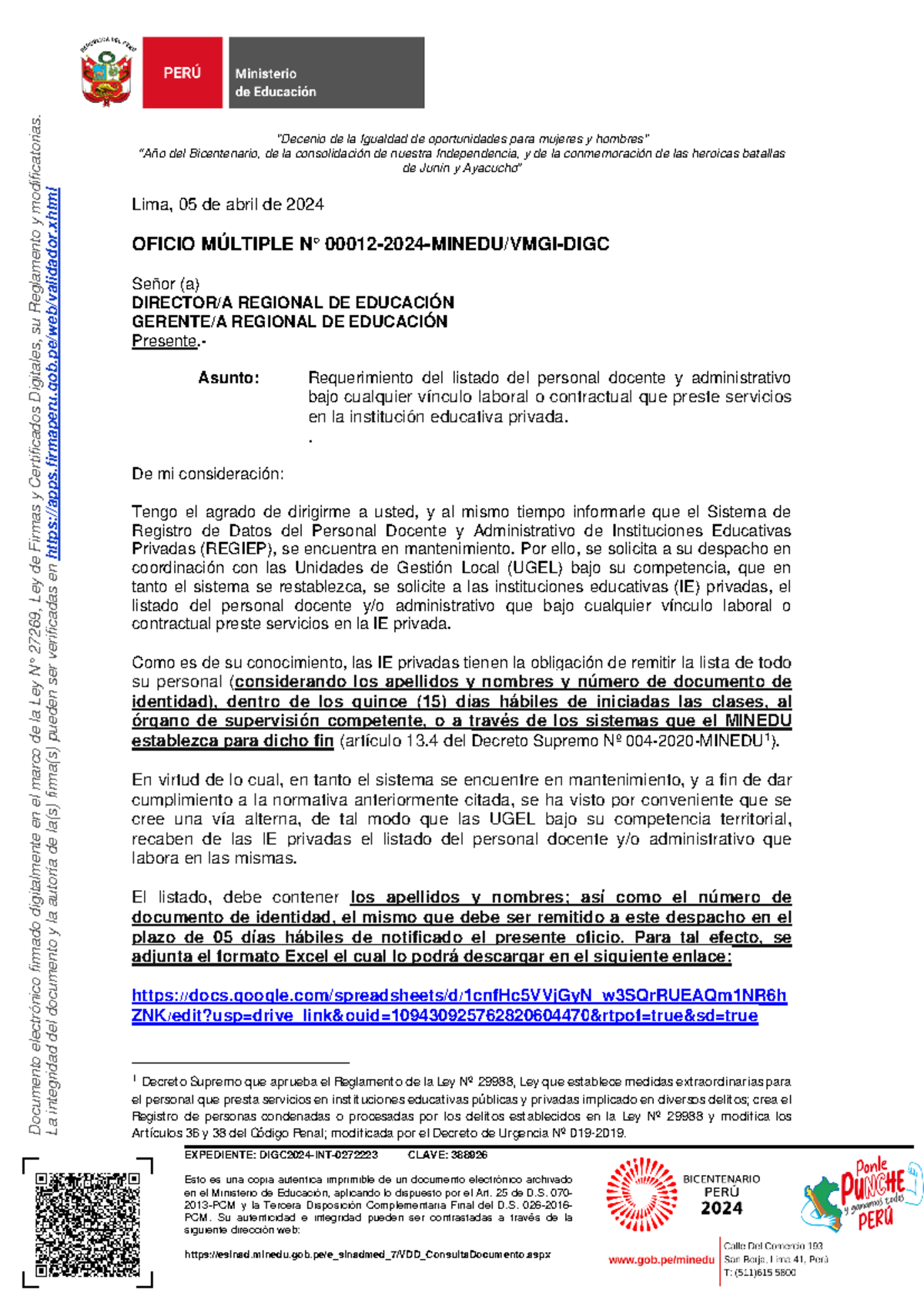 Oficio Multiple-00012-2024- Minedu-VMGI-DIGC - Documento electrónico ...