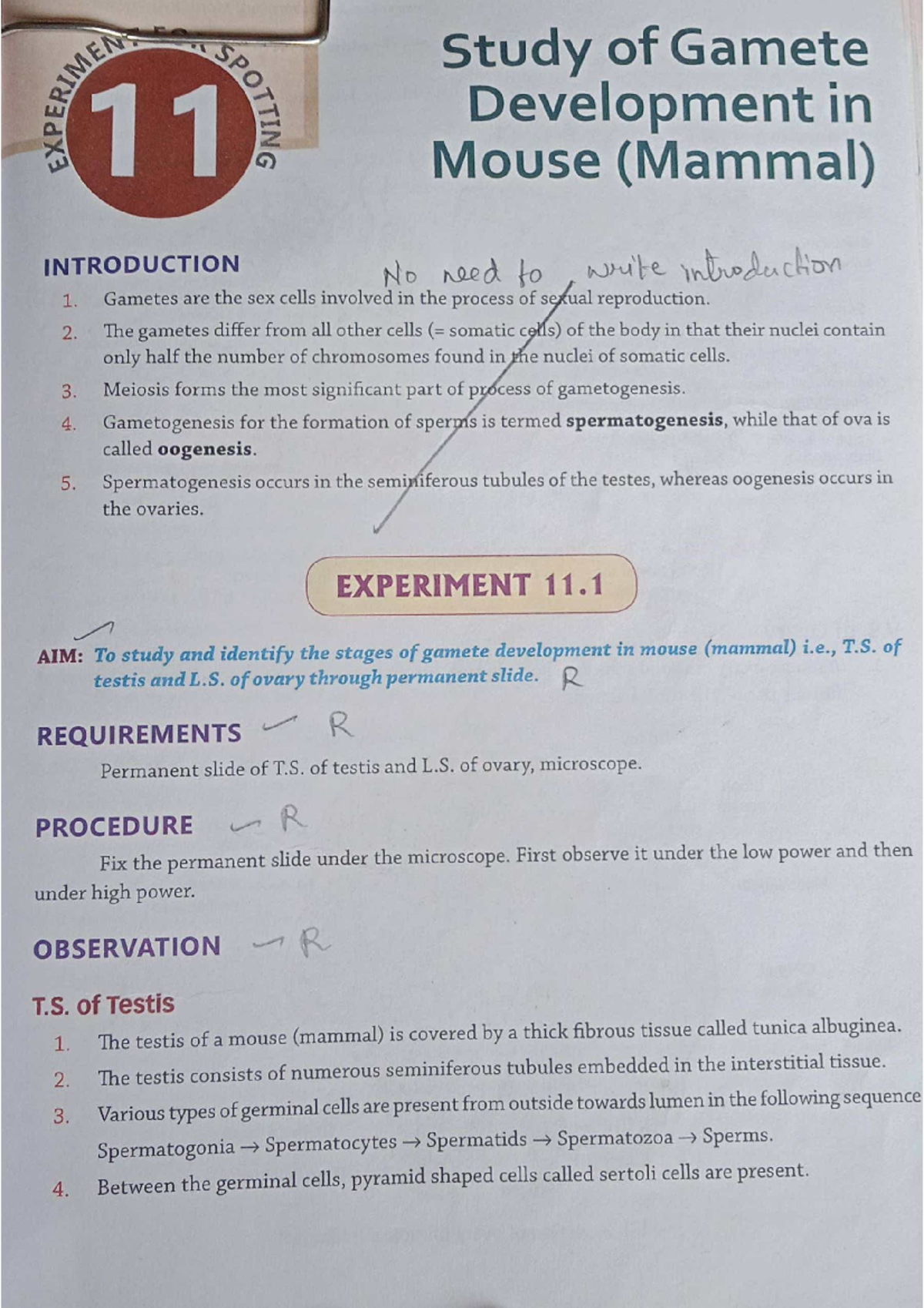 Experiment 8 - Practicals - Biology - Studocu