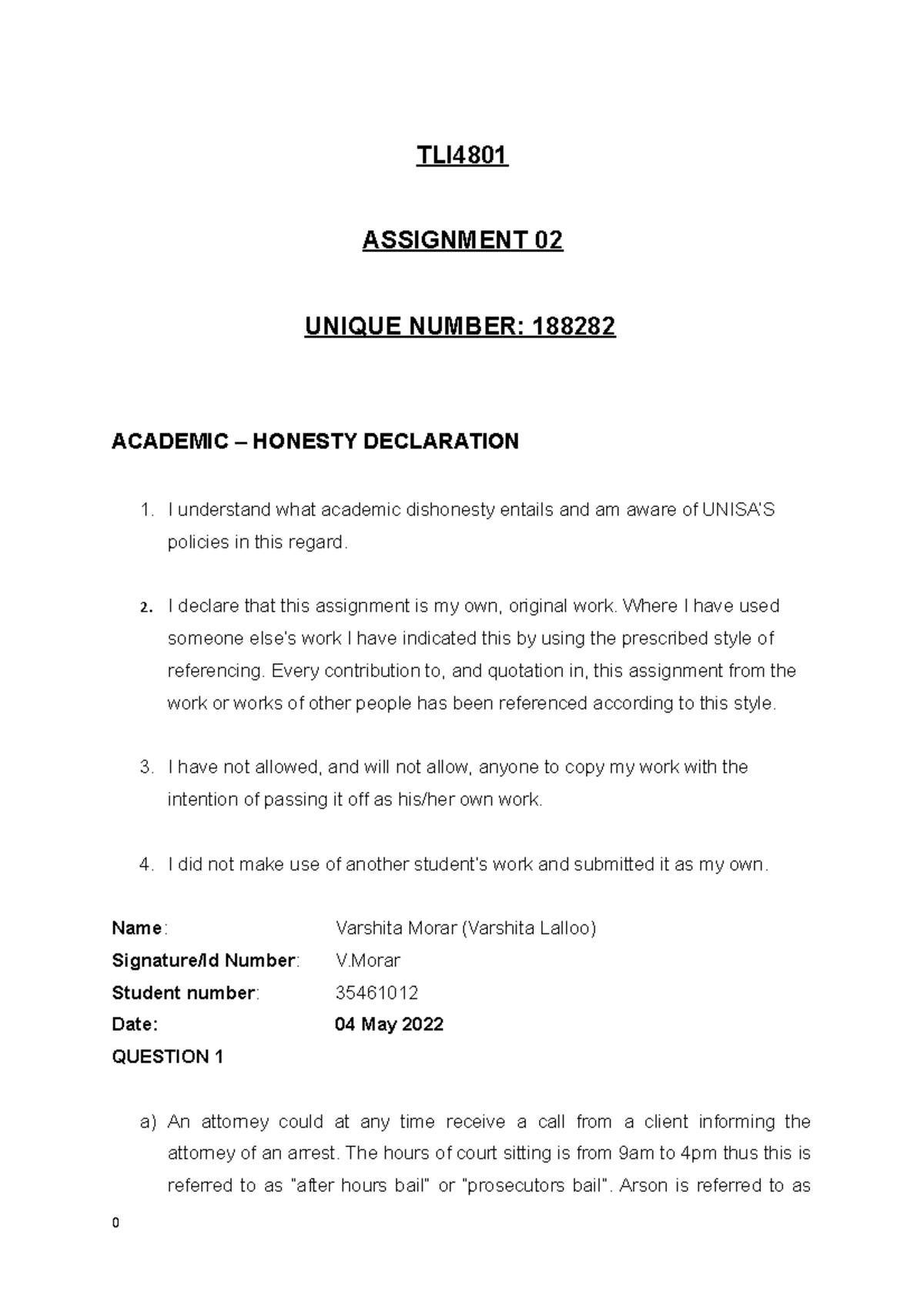 Assignment 2 TLI4801 - Copy - Tli4801 - Unisa - StuDocu