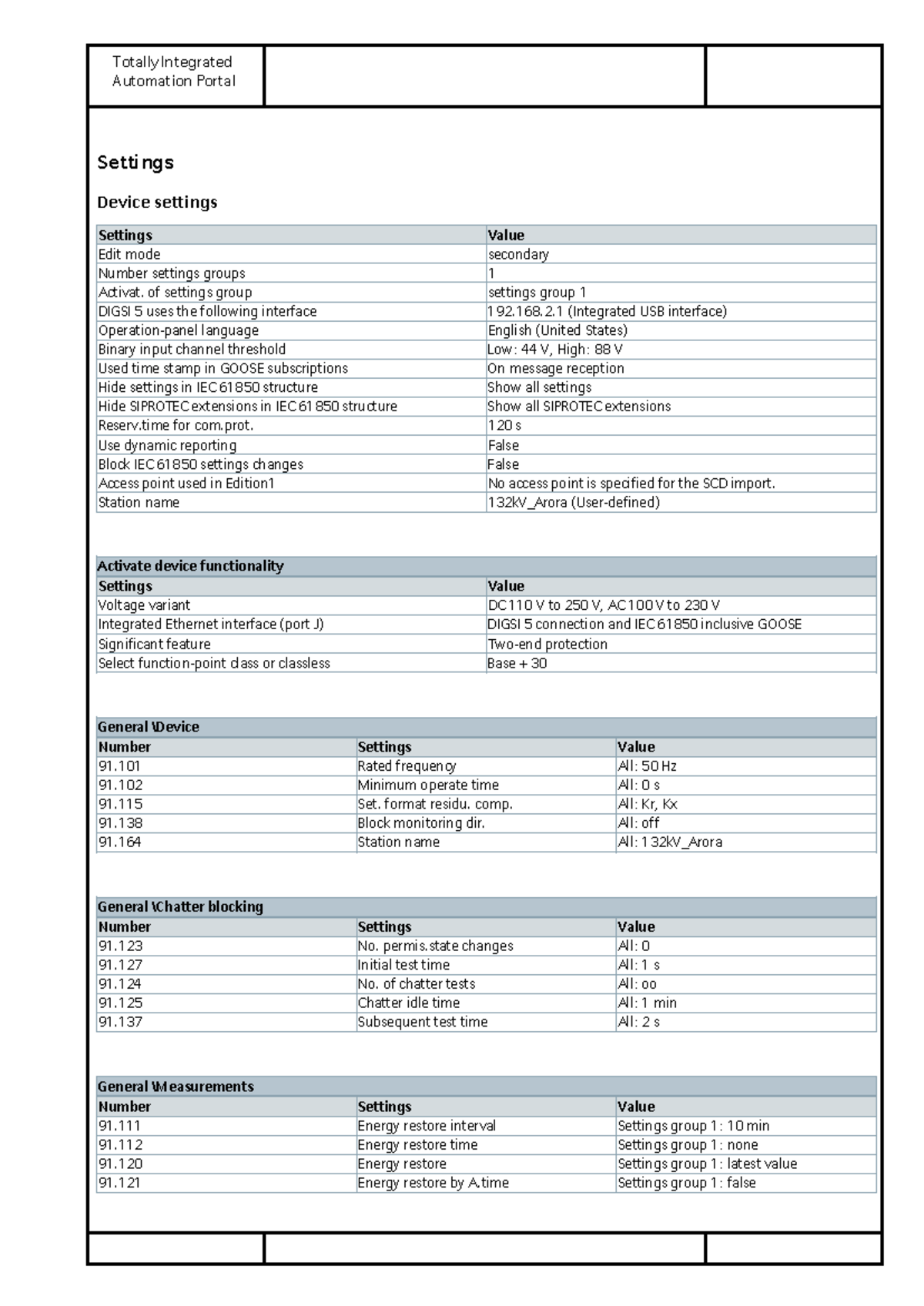 AEA19 7SD82 - assignment - Automation Portal Settings Device settings ...