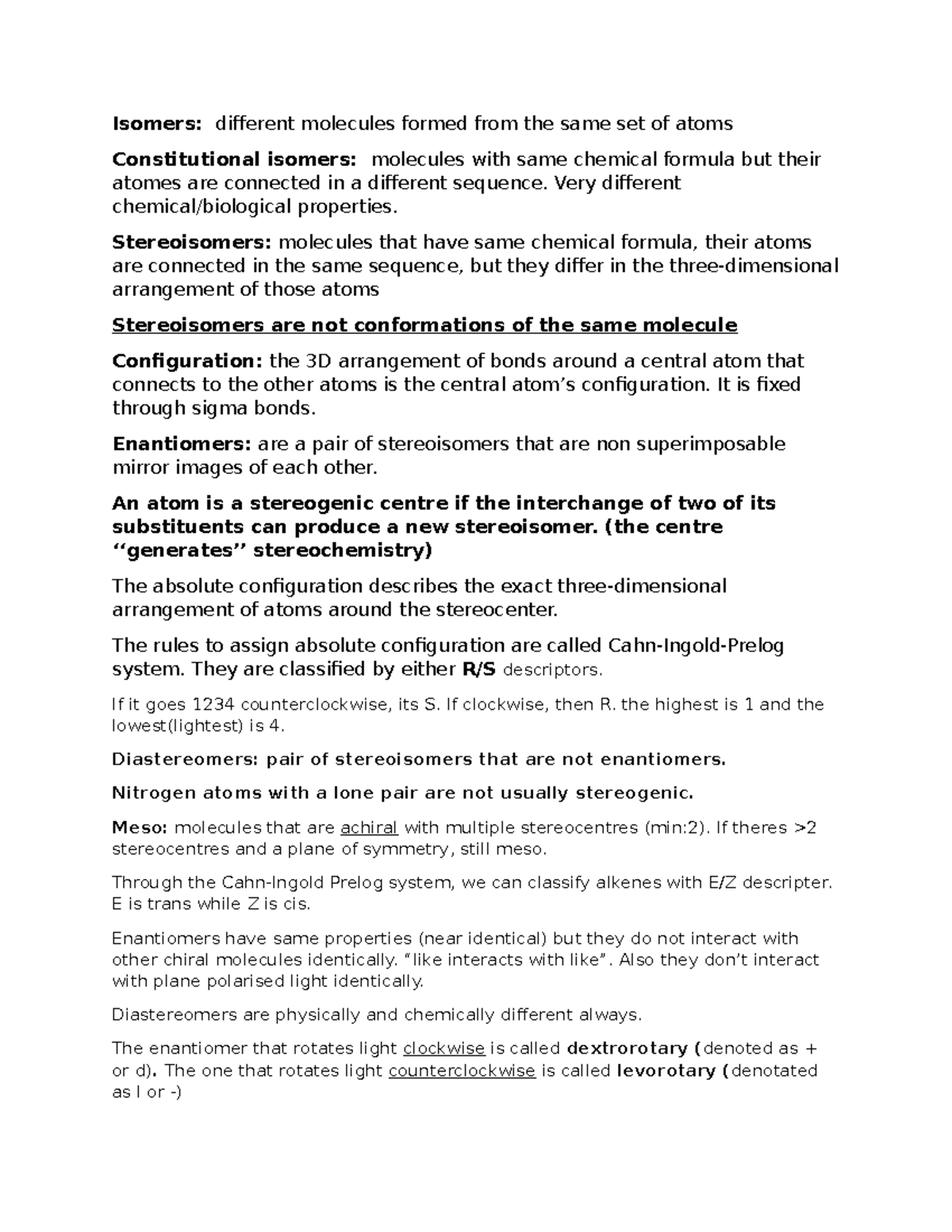 4-Stereochemistry - stereisomerism - Isomers: different molecules ...