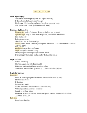 PAR 101 Notes - The Philosophical Enterprise: Philosophy Begins In ...
