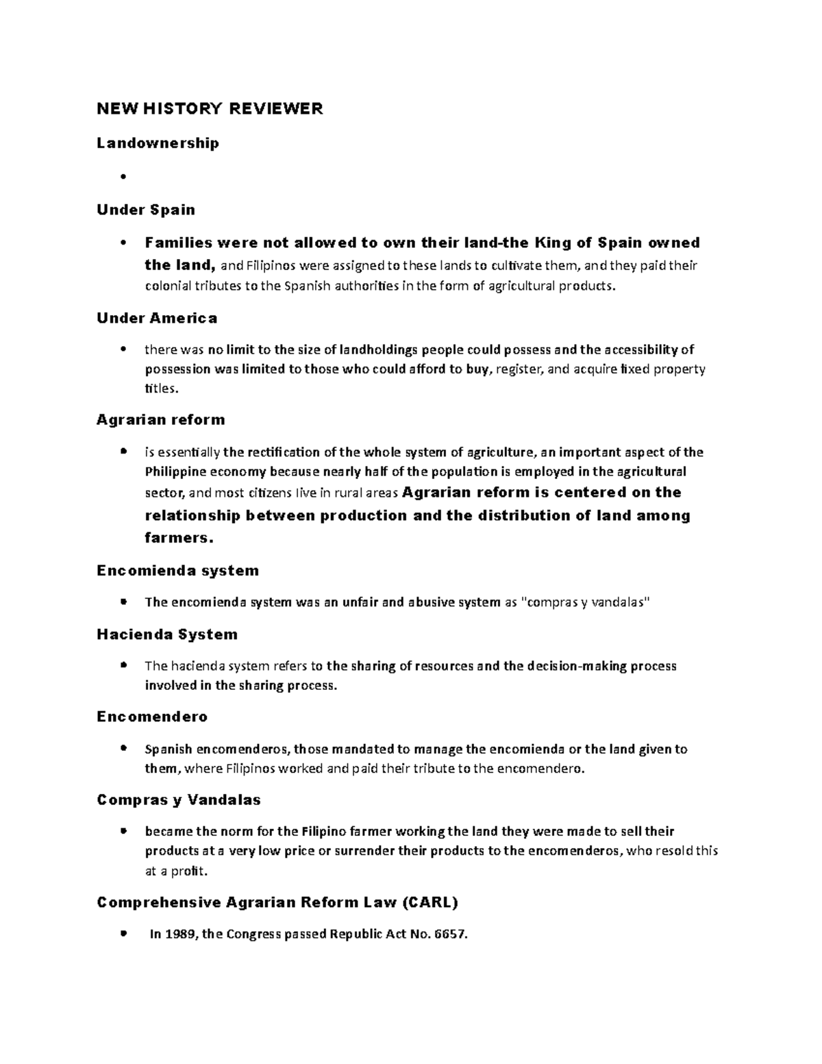 NEW History Reviewer - this will help you in making your review easier ...